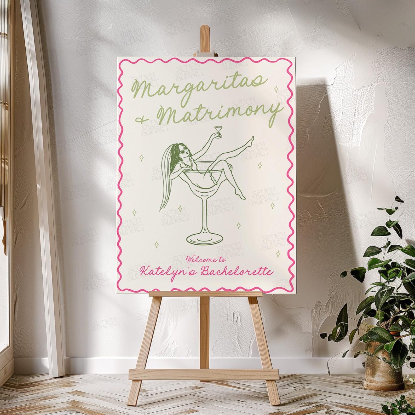 Margs and Matrimony Welcome Sign Margaritas Matrimony Bachelorette Sign ...