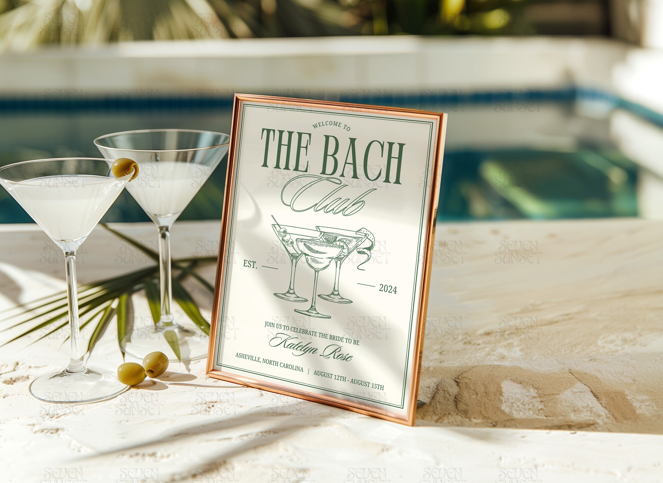 The Bach Club Welcome Sign Template Luxury Bachelorette Sign the Bach ...