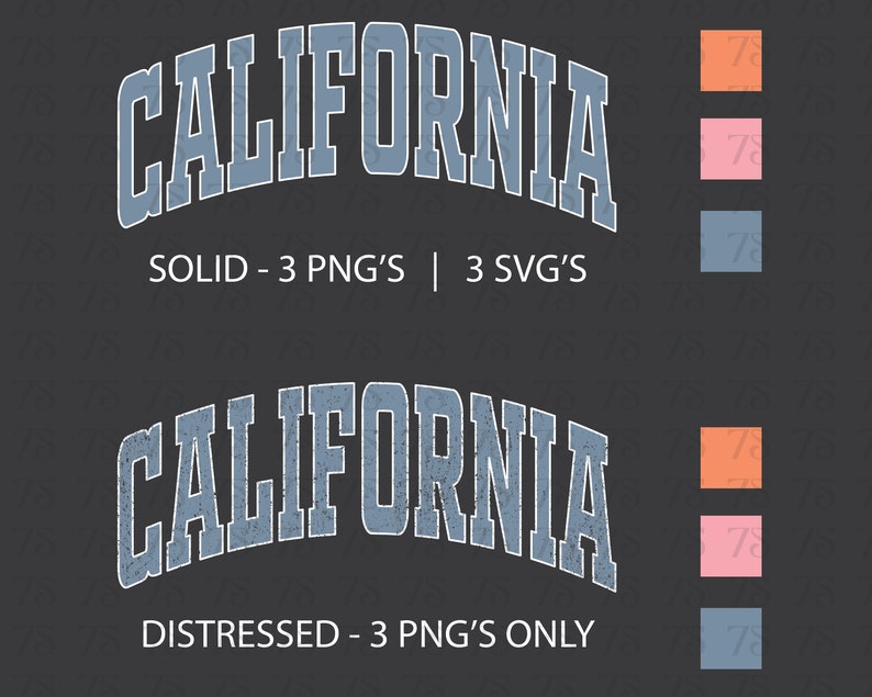 California SVG Preppy California PNG Vintage Athletic - Etsy