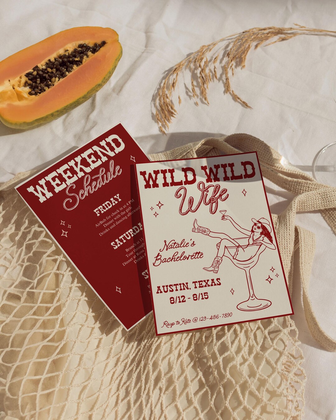 Wild Wild Wife Invitation, Cowgirl Bachelorette Itinerary, Editable ...