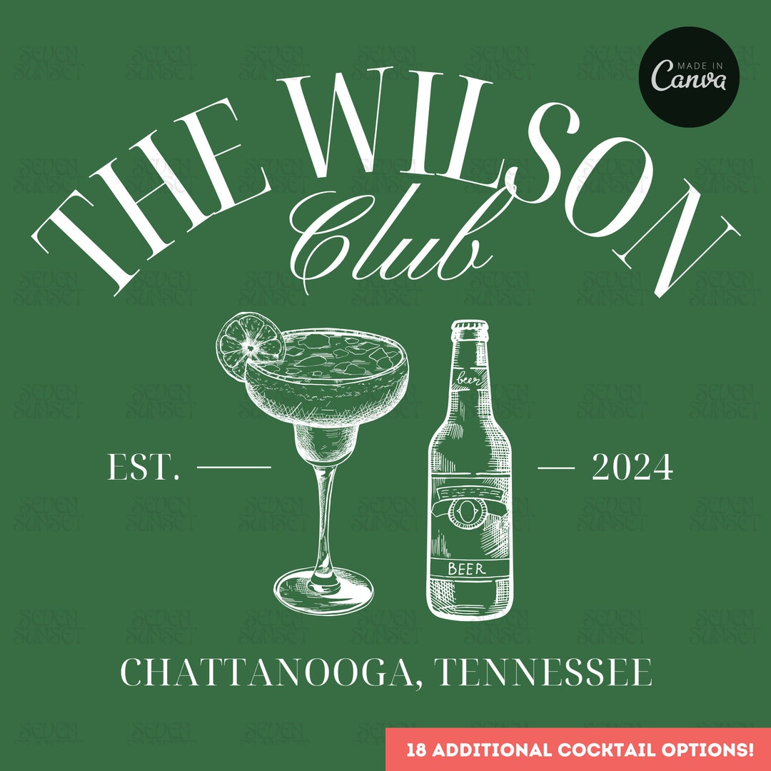 Luxury Bach Drink Template Social Cocktail Club Editable Canva Template ...