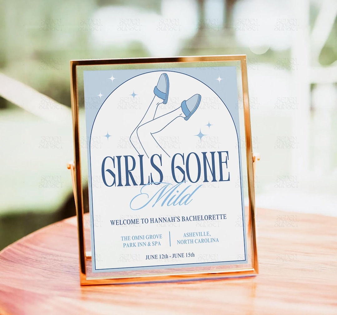 Spa Bachelorette Welcome Sign Girls Gone Mild Bachelorette Sign Slumber ...