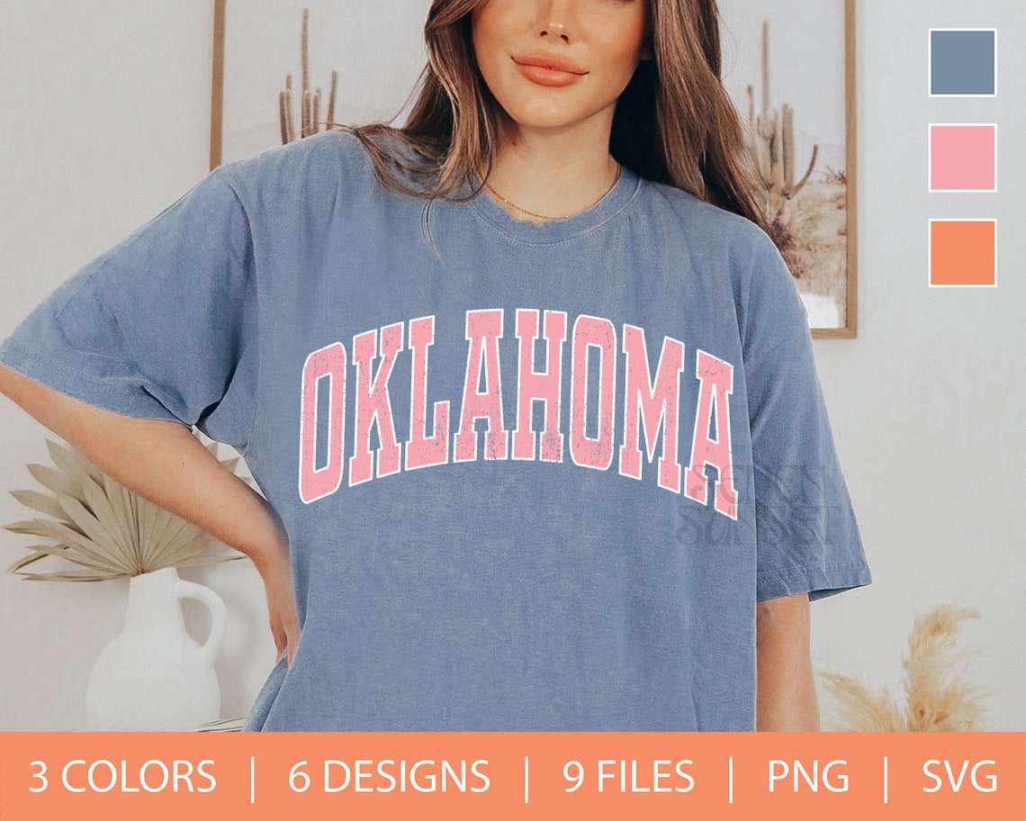 Oklahoma PNG SVG | Trendy Oklahoma Design | Cute Digital Download ...