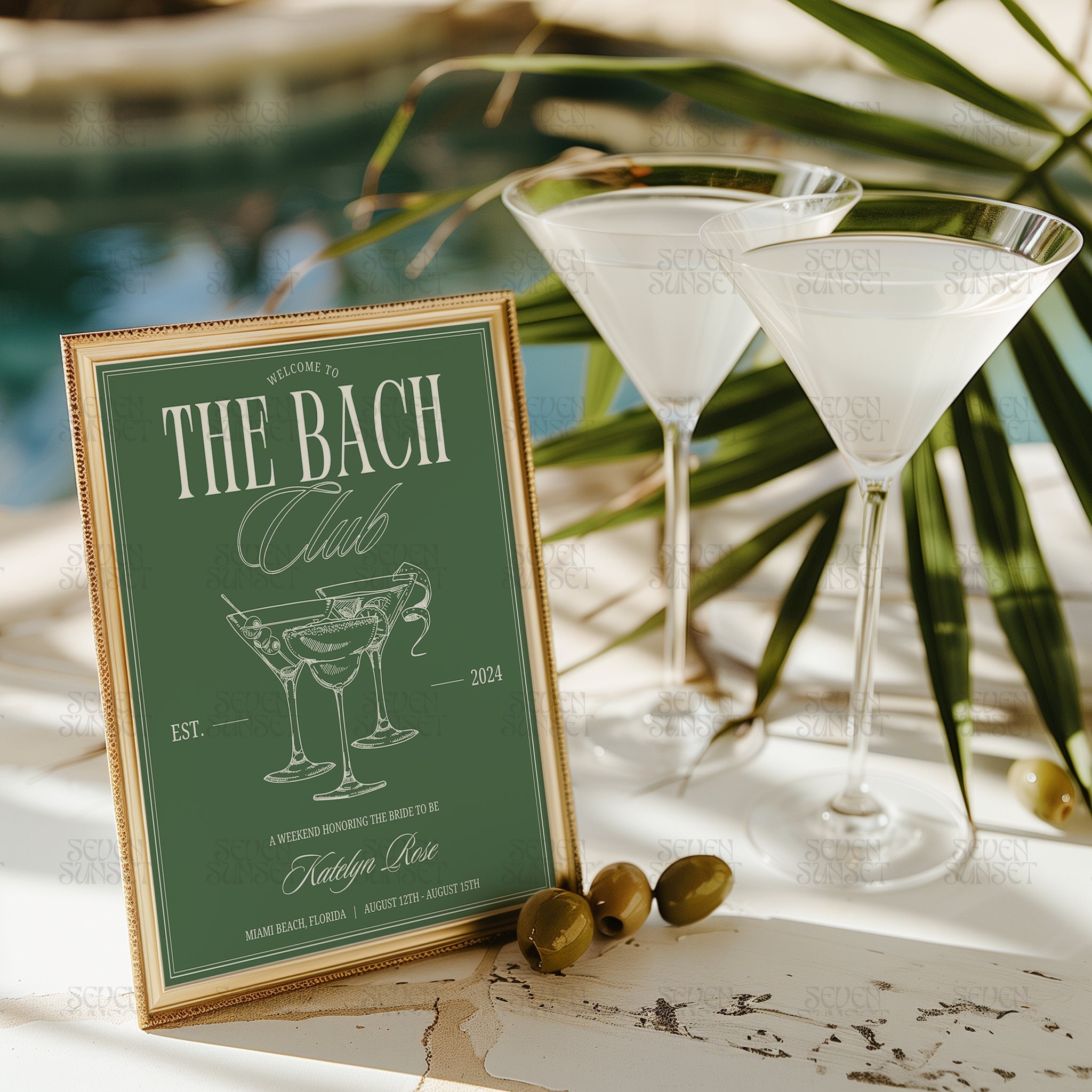 The Bach Club Welcome Sign Template Luxury Bachelorette Sign the Bach ...