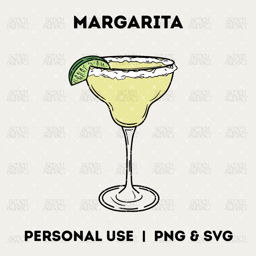 Margarita Glass PNG Custom Wedding Drink Margarita SVG Cocktail Bach ...