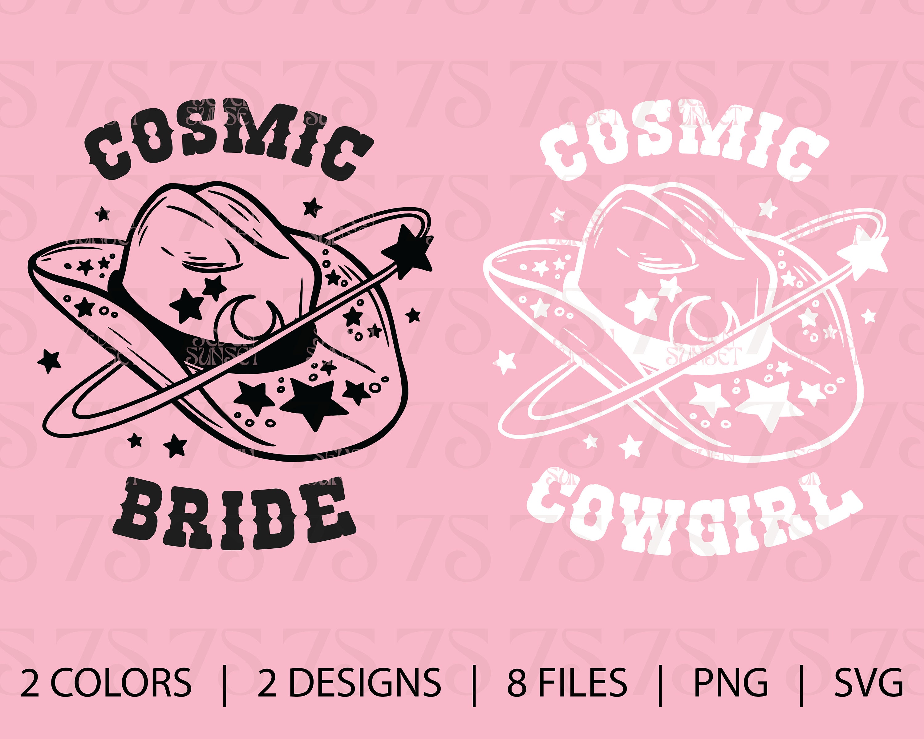 Cosmic Cowgirl PNG Cosmic Bride SVG Space Cowgirl Bachelorette Disco ...