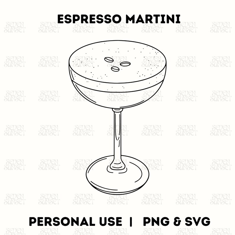 Espresso Martini PNG Custom Wedding Drink Espresso Martini SVG Cocktail ...