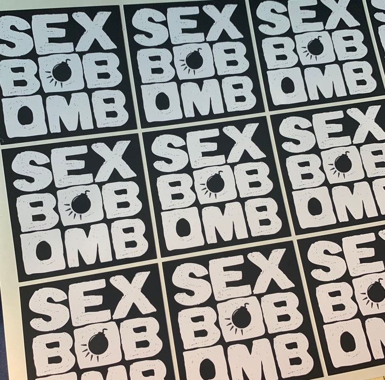 Sex Bob Omb Sticker Band Slap Decal Scott Pilgrim Etsy