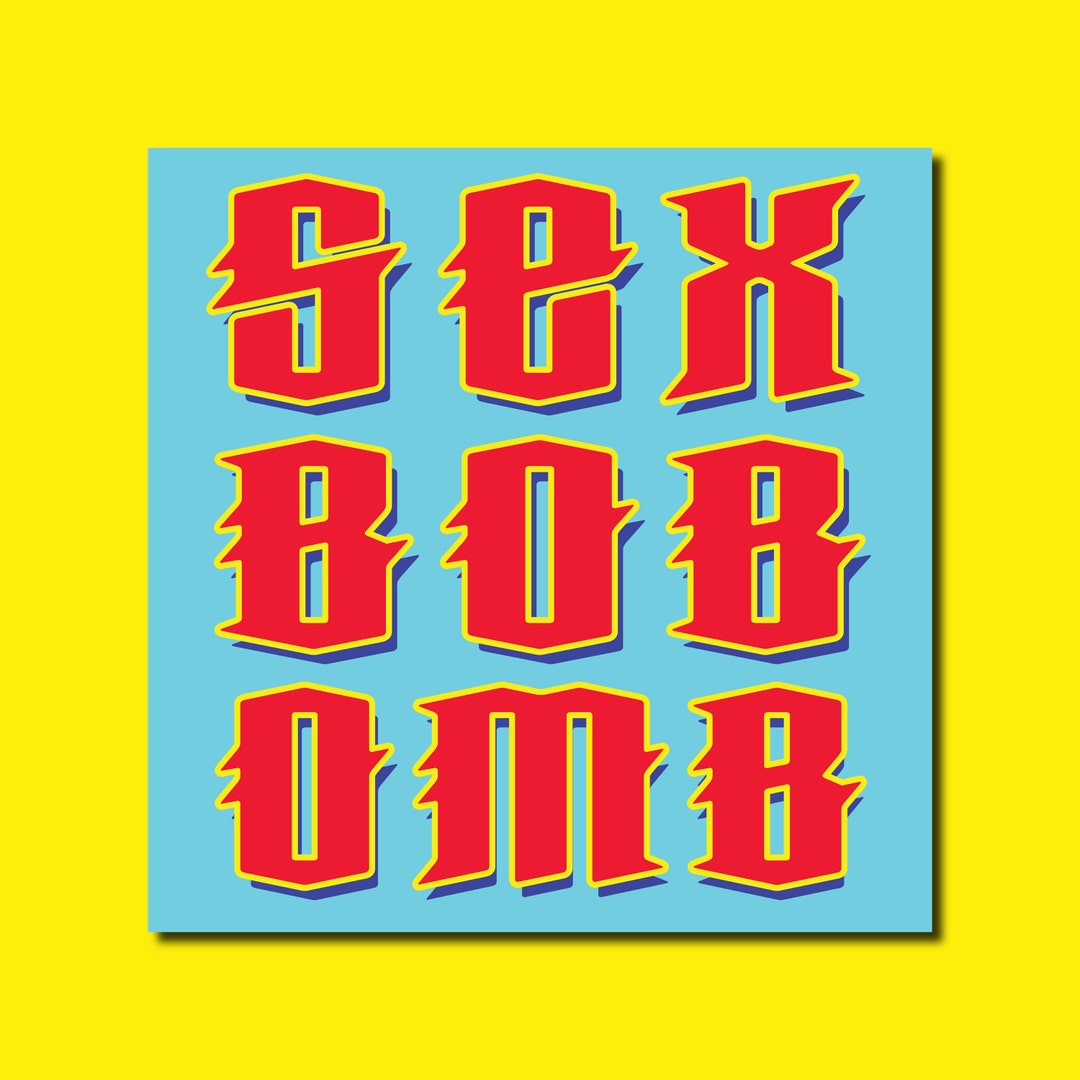 Sex Bob Omb Sticker Band Slap Decal Scott Pilgrim Sex Bob Omb Etsy