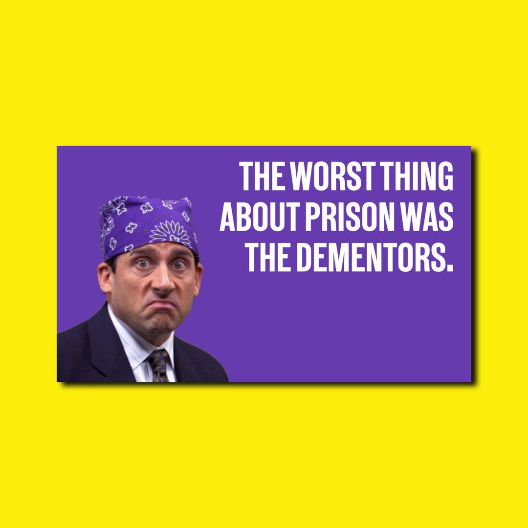 Prison Mike Sticker: the Office, Dementors Quote Decal - Etsy