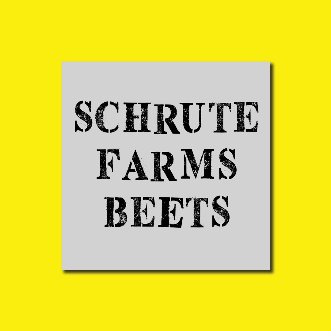 Schrute Farms Beets Sticker, the Office Decal Michael Scott Dwight ...