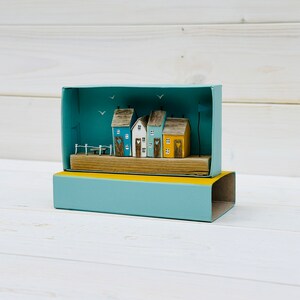 Coastal Village Matchbox. Driftwood Scene. - Etsy