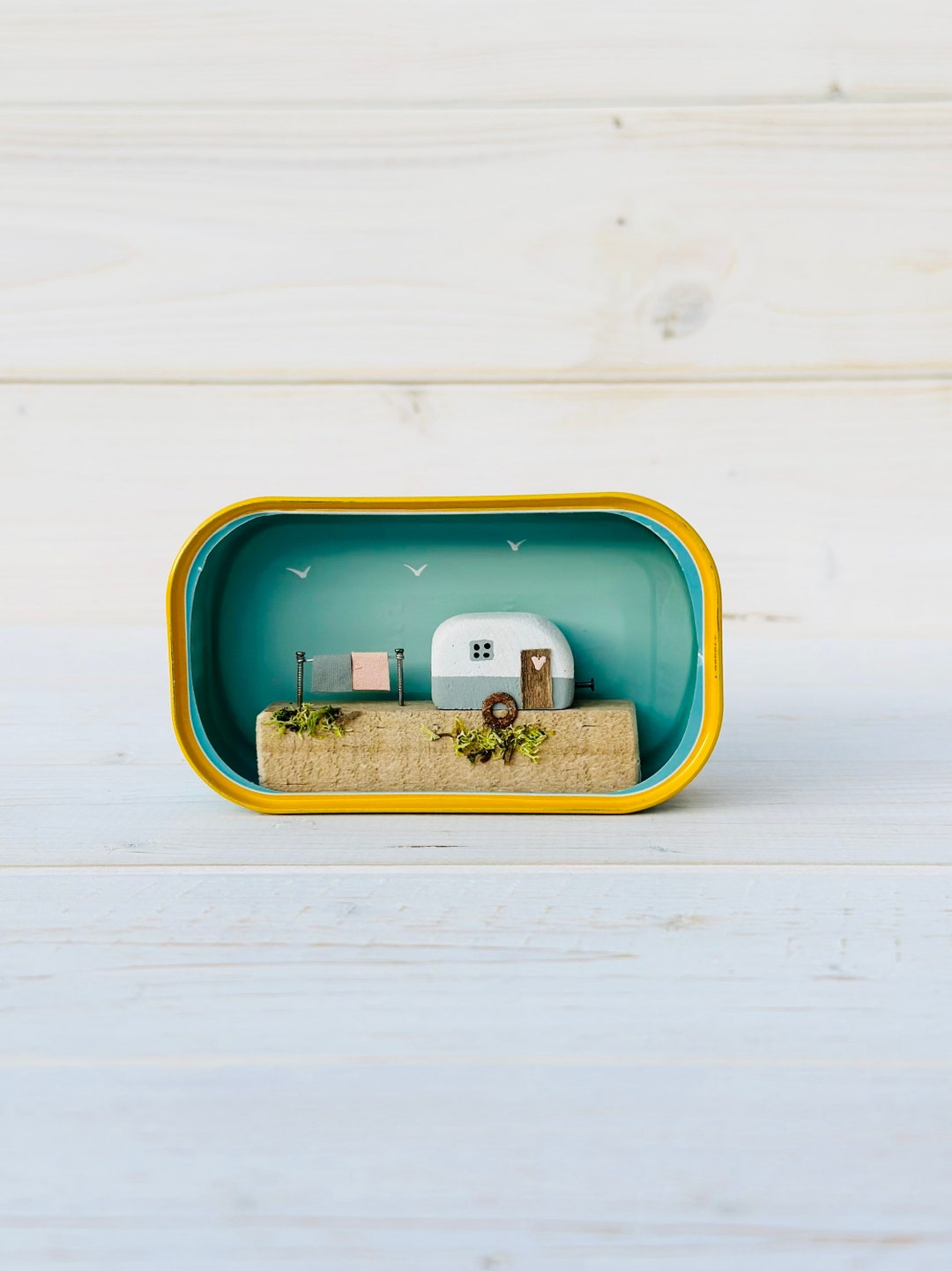 Sardine Tin Caravan. Driftwood Scene. - Etsy