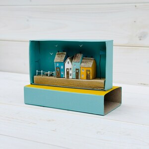 Coastal Village Matchbox. Driftwood Scene. - Etsy