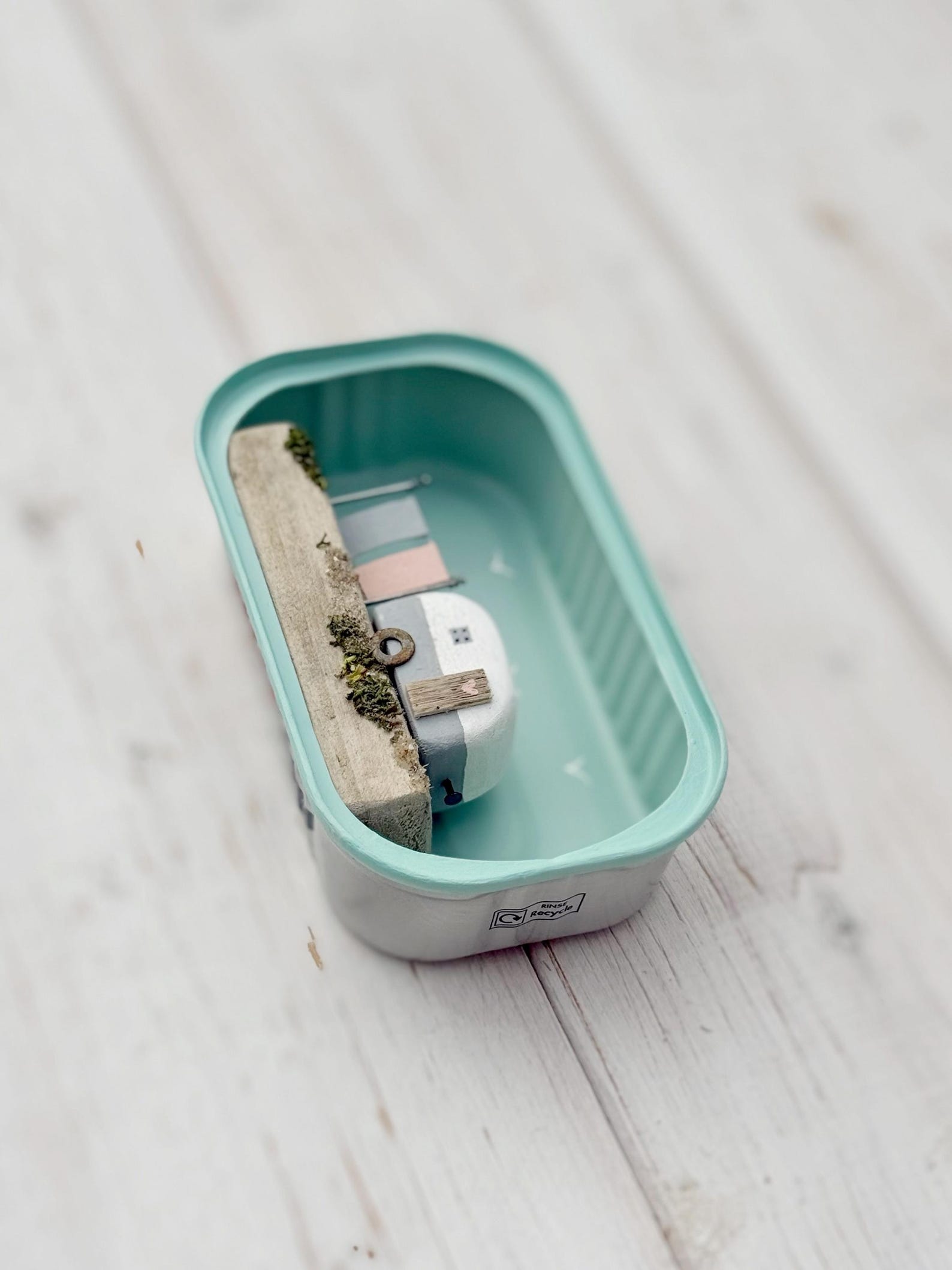 Sardine Tin Caravan. Driftwood Scene. - Etsy