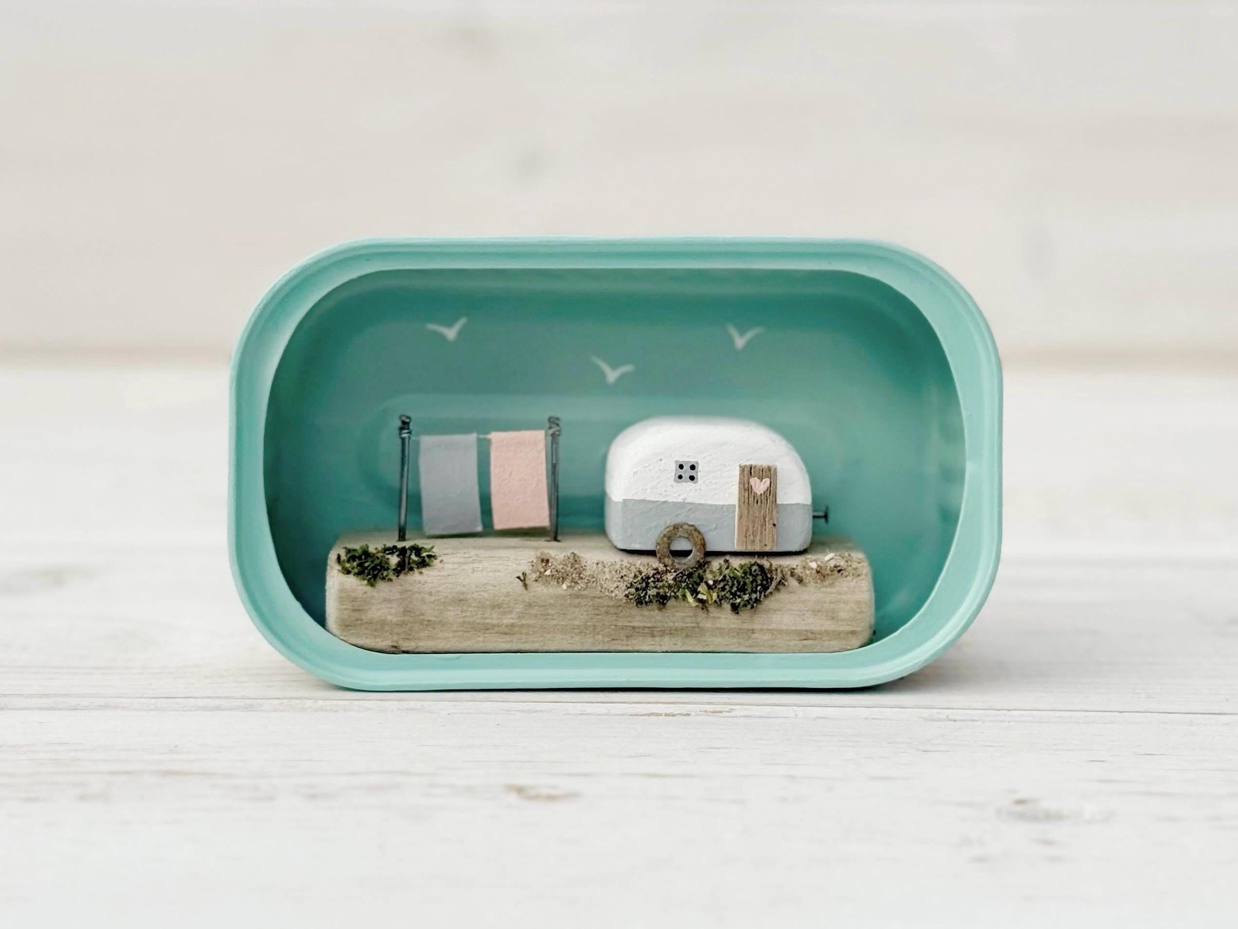 Sardine Tin Caravan. Driftwood Scene. - Etsy