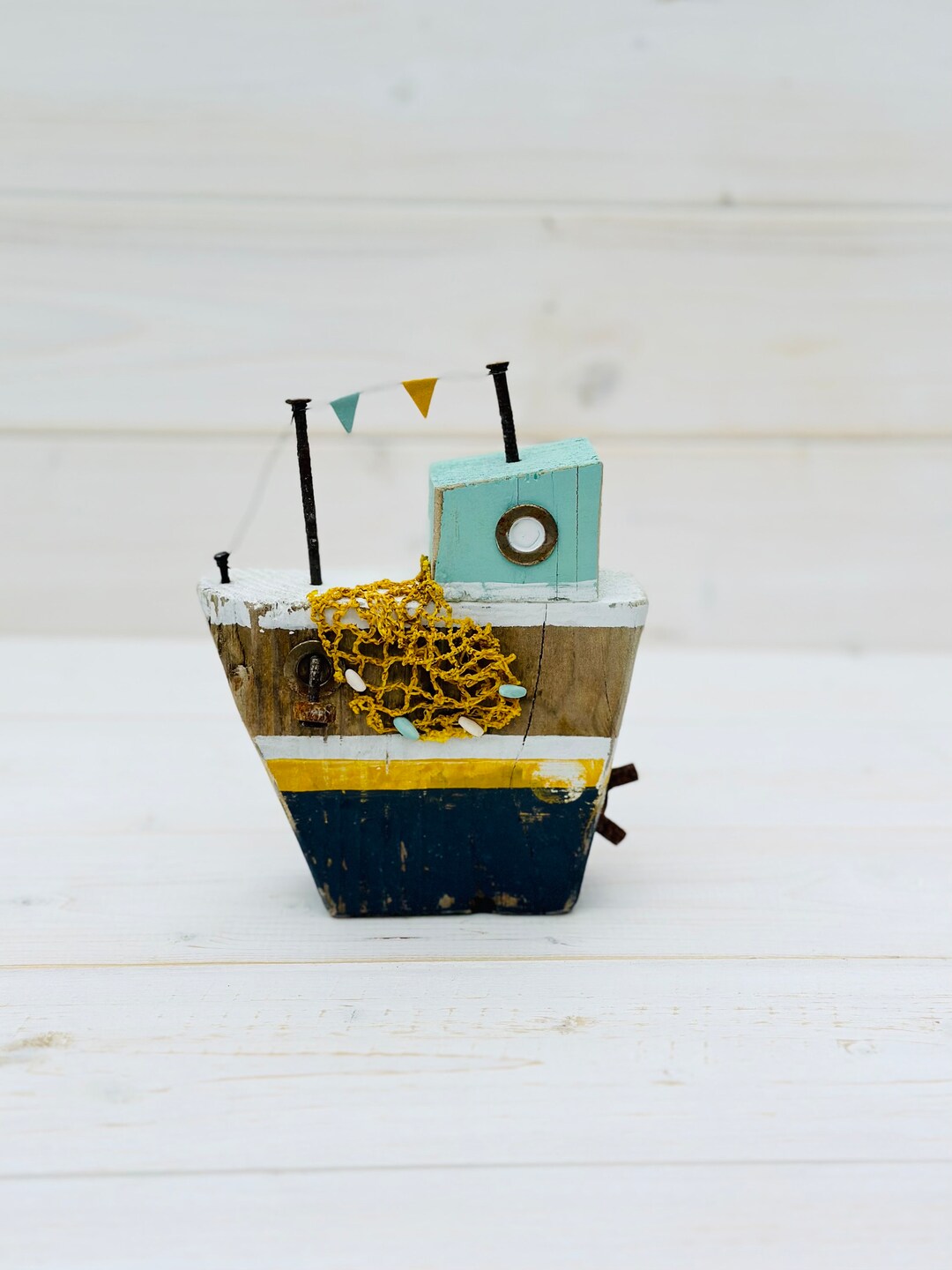 Fishing Boat. Driftwood. Miniature. - Etsy