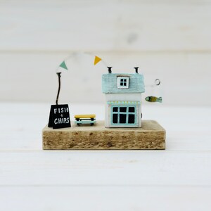 Fish & Chips Shop. Driftwood Miniature. - Etsy