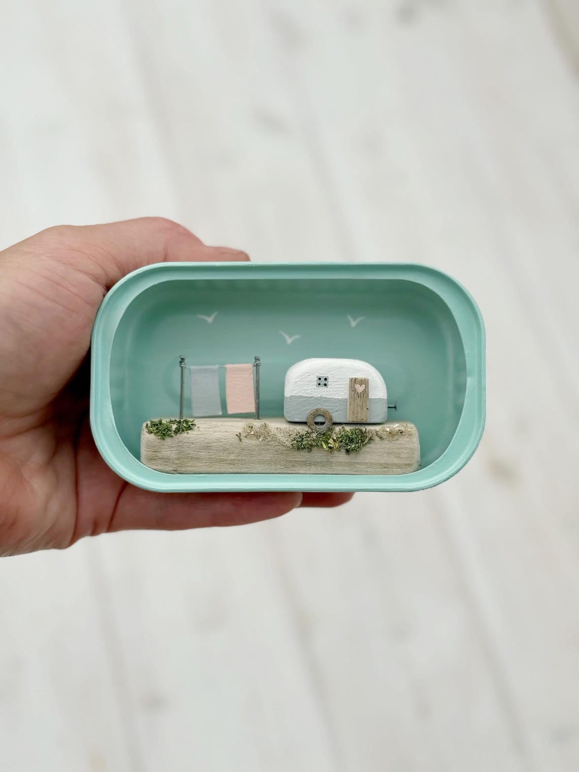 Sardine Tin Caravan. Driftwood Scene. - Etsy
