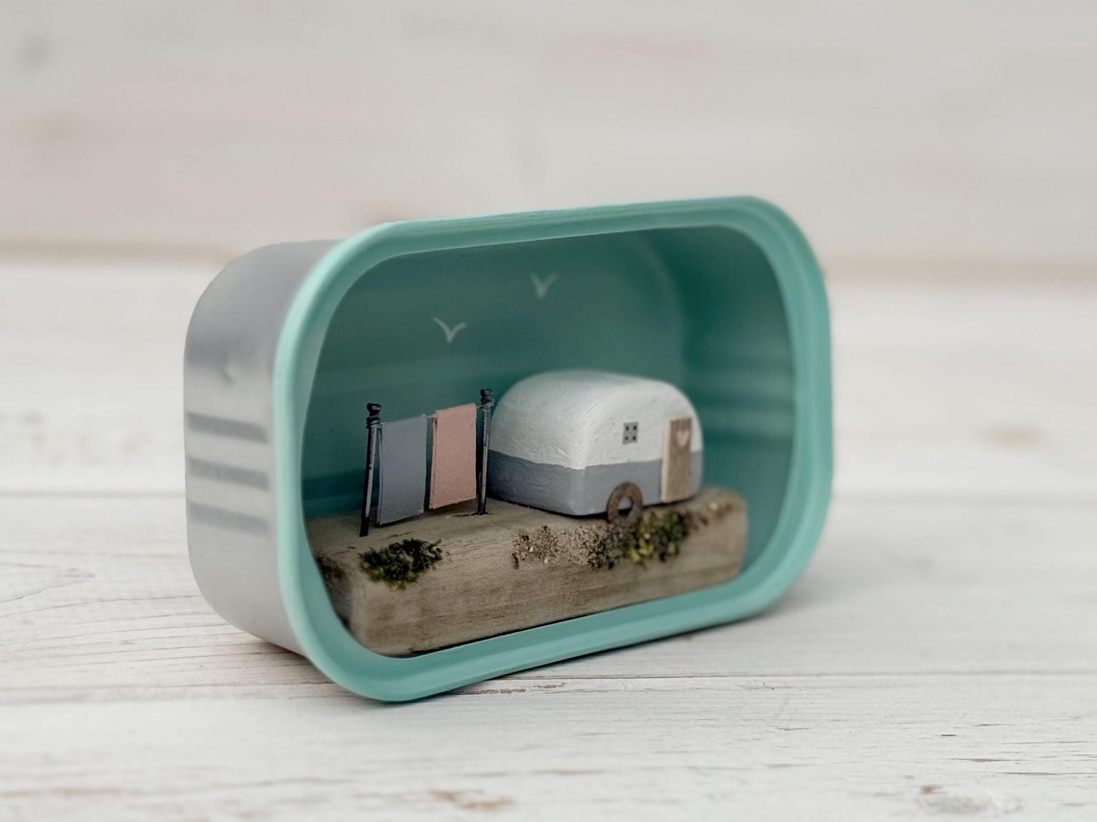 Sardine Tin Caravan. Driftwood Scene. - Etsy