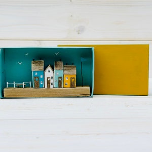 Coastal Village Matchbox. Driftwood Scene. - Etsy