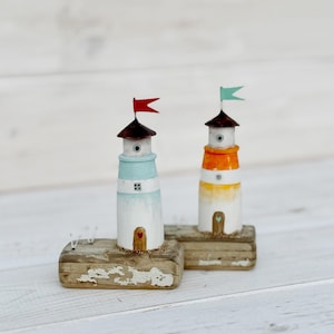 Handcrafted Driftwood Miniature Lighthouses – Coastal Nautical Decor - Etsy