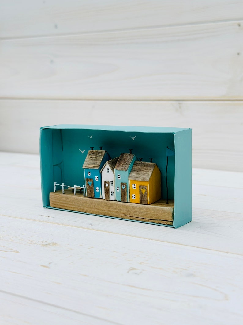 Coastal Village Matchbox. Driftwood Scene. - Etsy