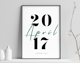 Wedding Date Print | Etsy