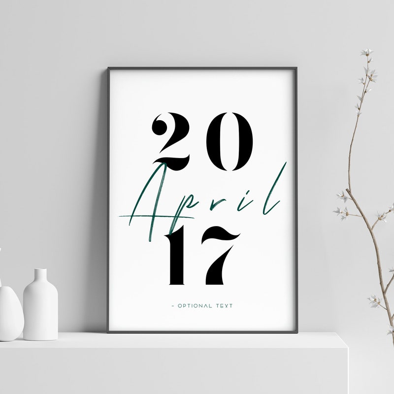 Wedding Date Print - Etsy