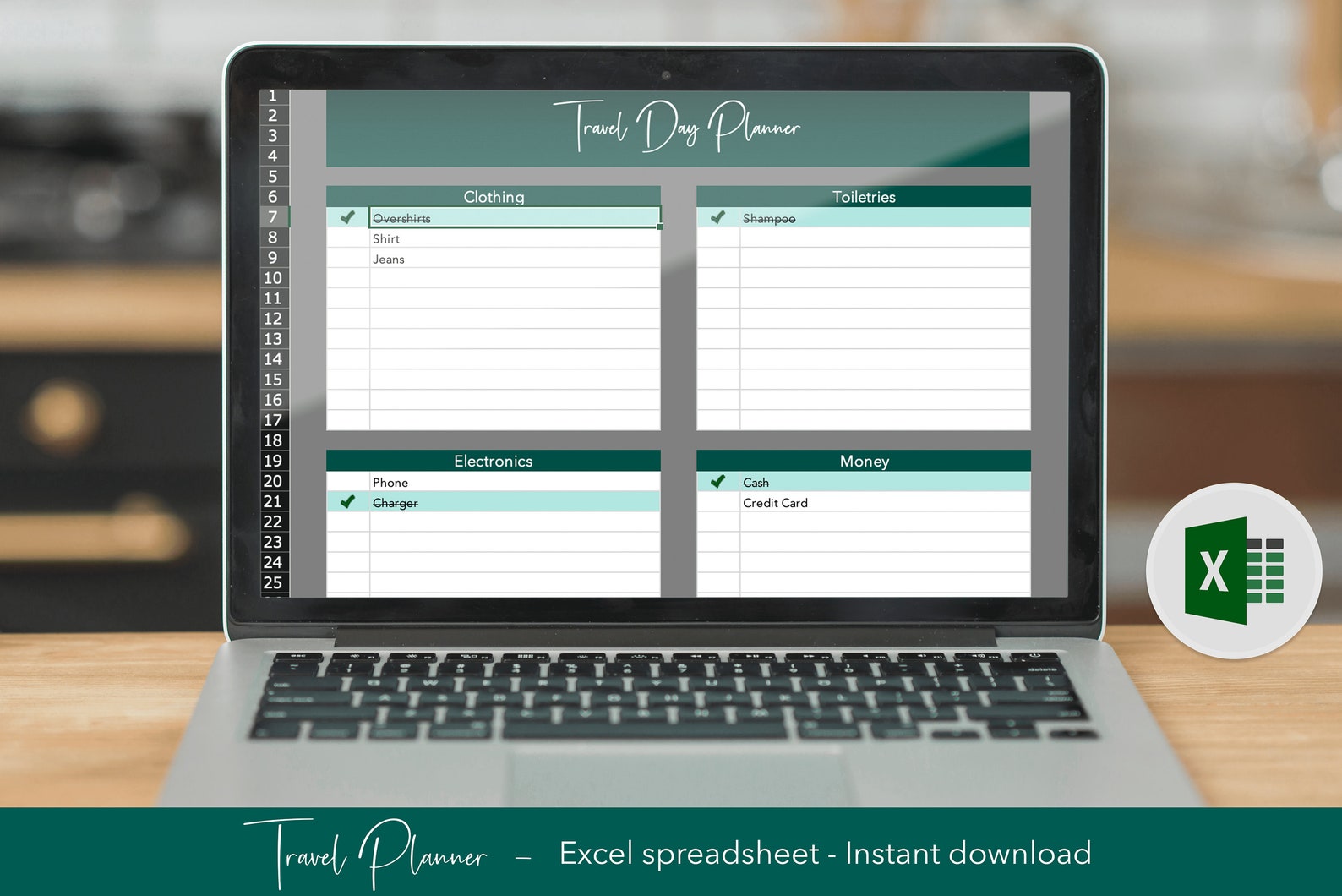 Travel Planner Excel Spreadsheet, Travel Itinerary, Travel Budget ...