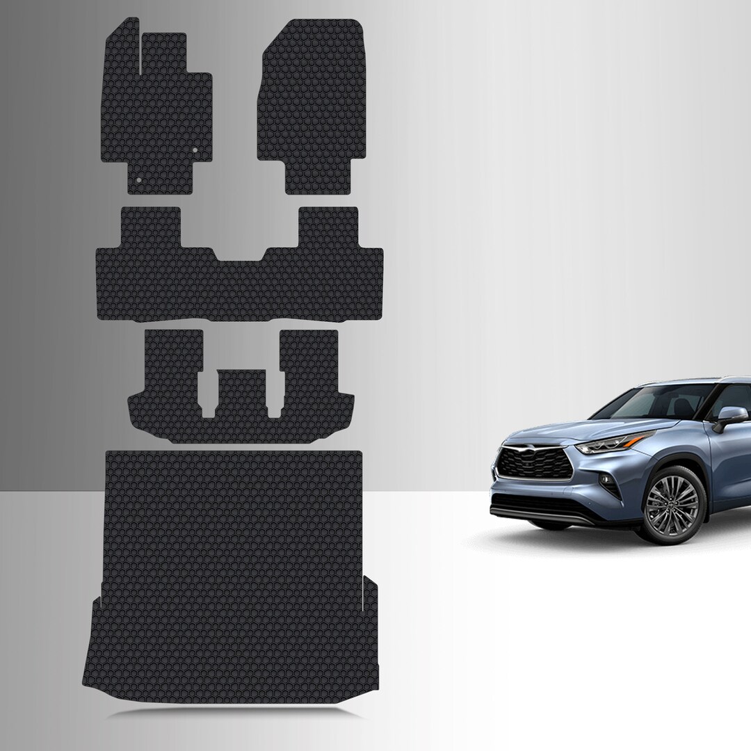 Toughpro Full Set Floor Mats BLACK for Toyota Highlander All Weather ...