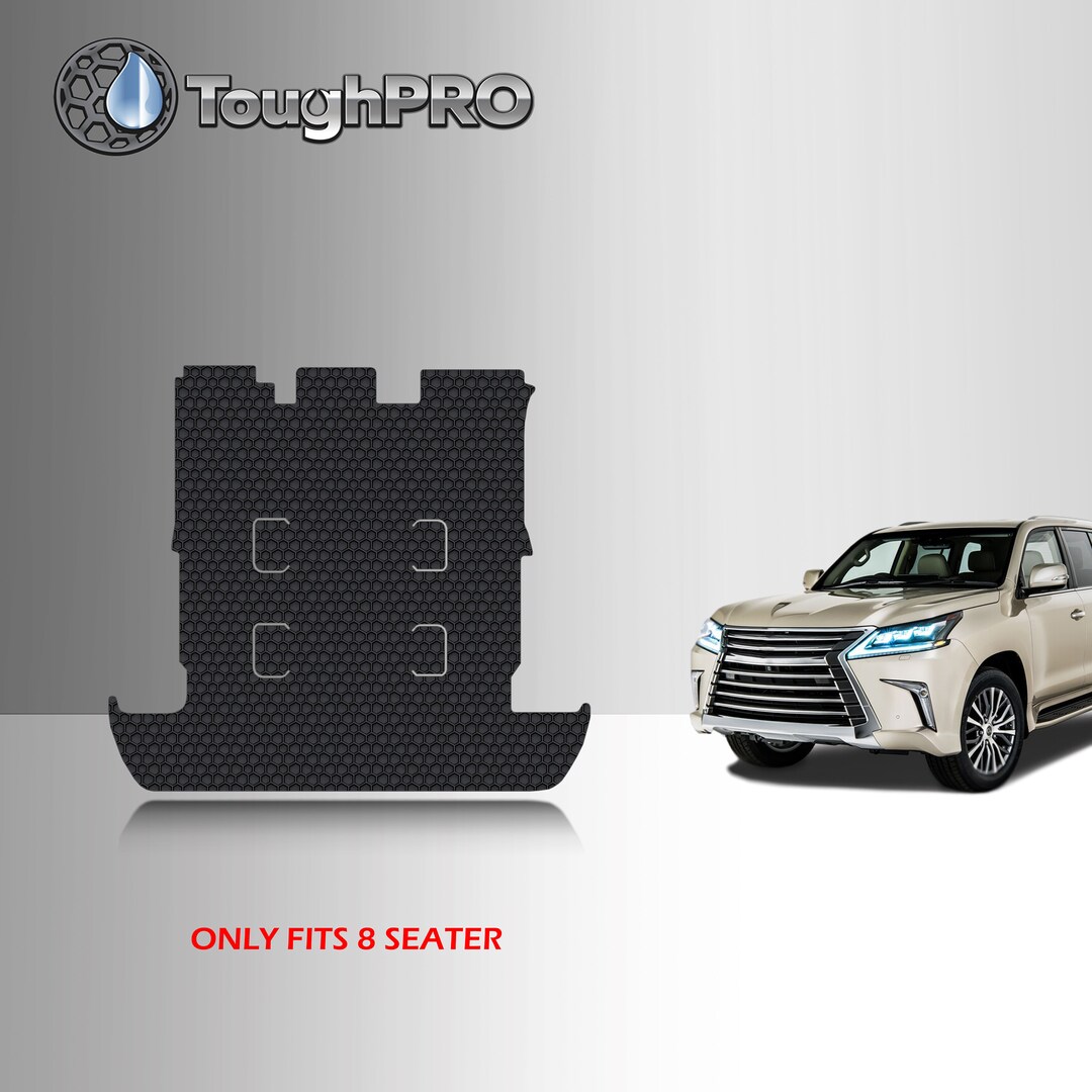Toughpro Cargo Mat Black for Lexus LX570 With Rails Cutout All Weather ...