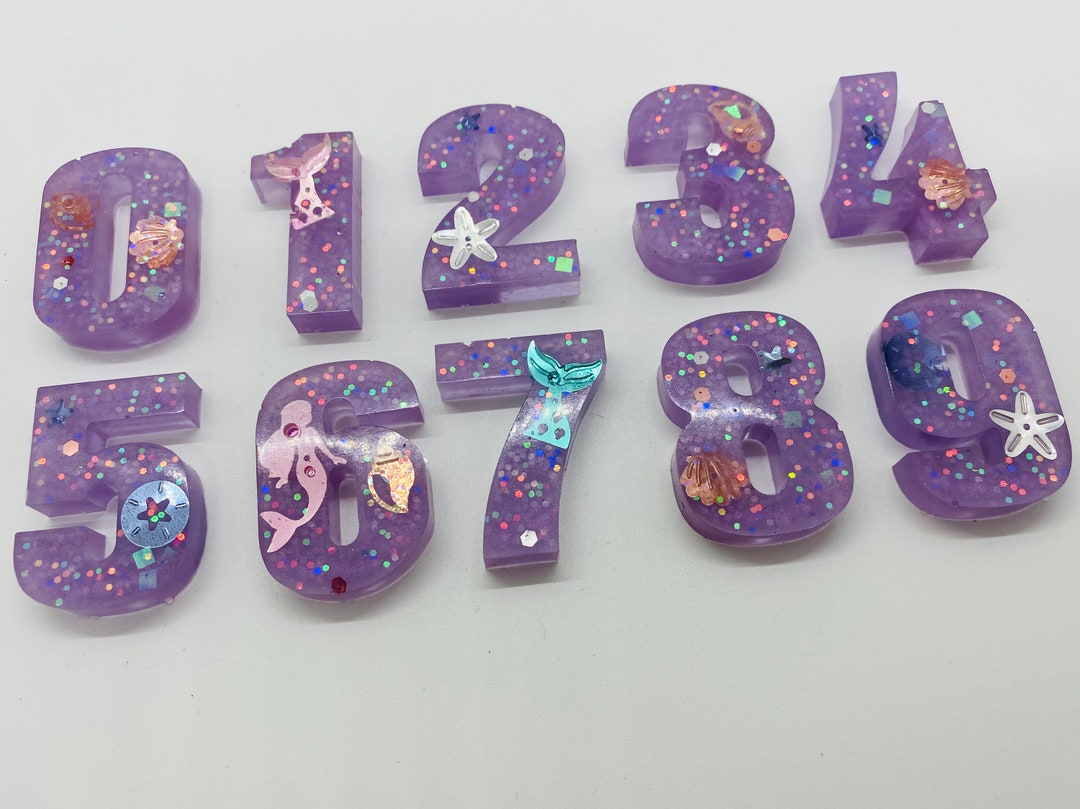Custom Number Set 0 9 Resin Number Set Numbers Play Based - Etsy