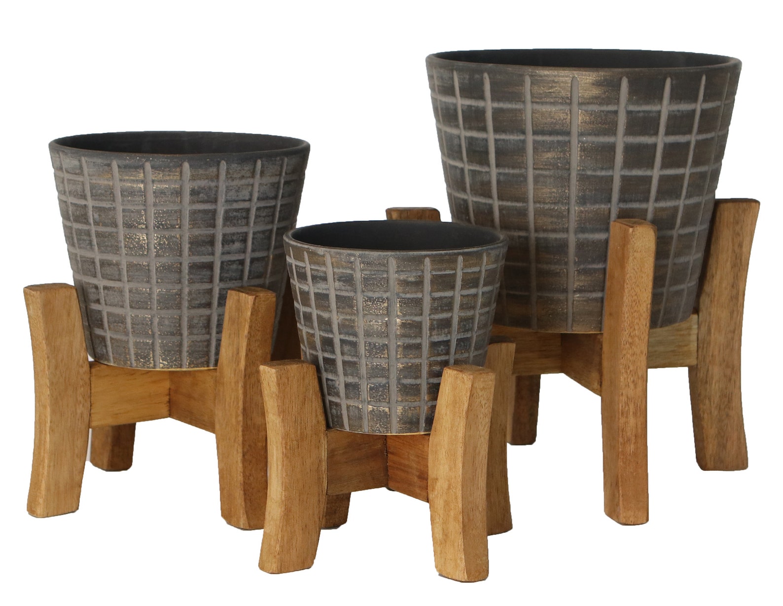 All-Natural Wood Planter Stand Indoor Planter Stand Wood | Etsy