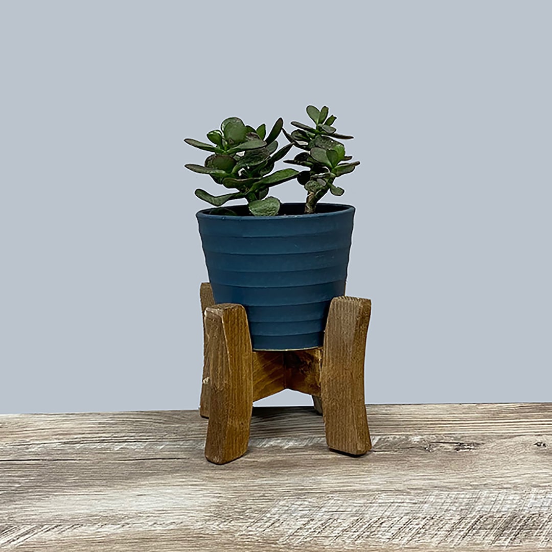 All-natural Wood Planter Stand Indoor Planter Stand Wood - Etsy