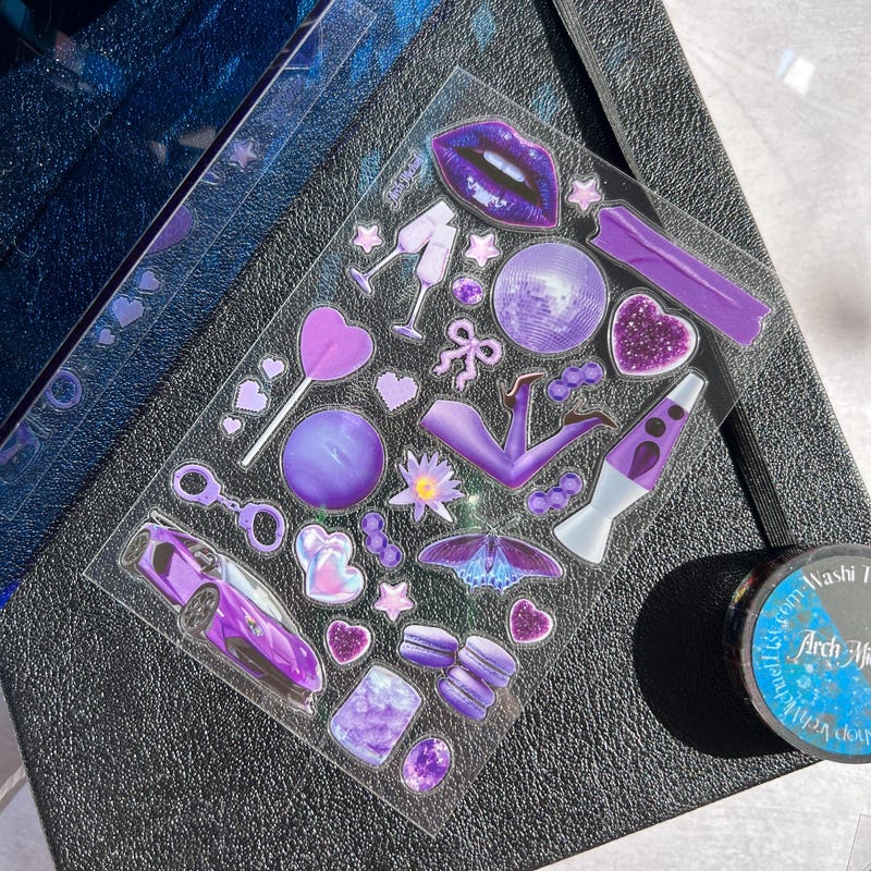 Purple Aesthetic Stickers - Etsy
