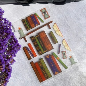 Antique Books Sticker Sheet, Junk Journal Stickers, Dark Academia ...