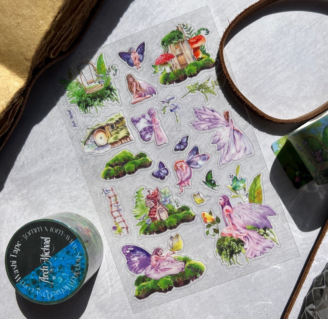 Garden Fairy Sticker Sheet, Fairy Stickers, Faerie Sticker Sheet ...