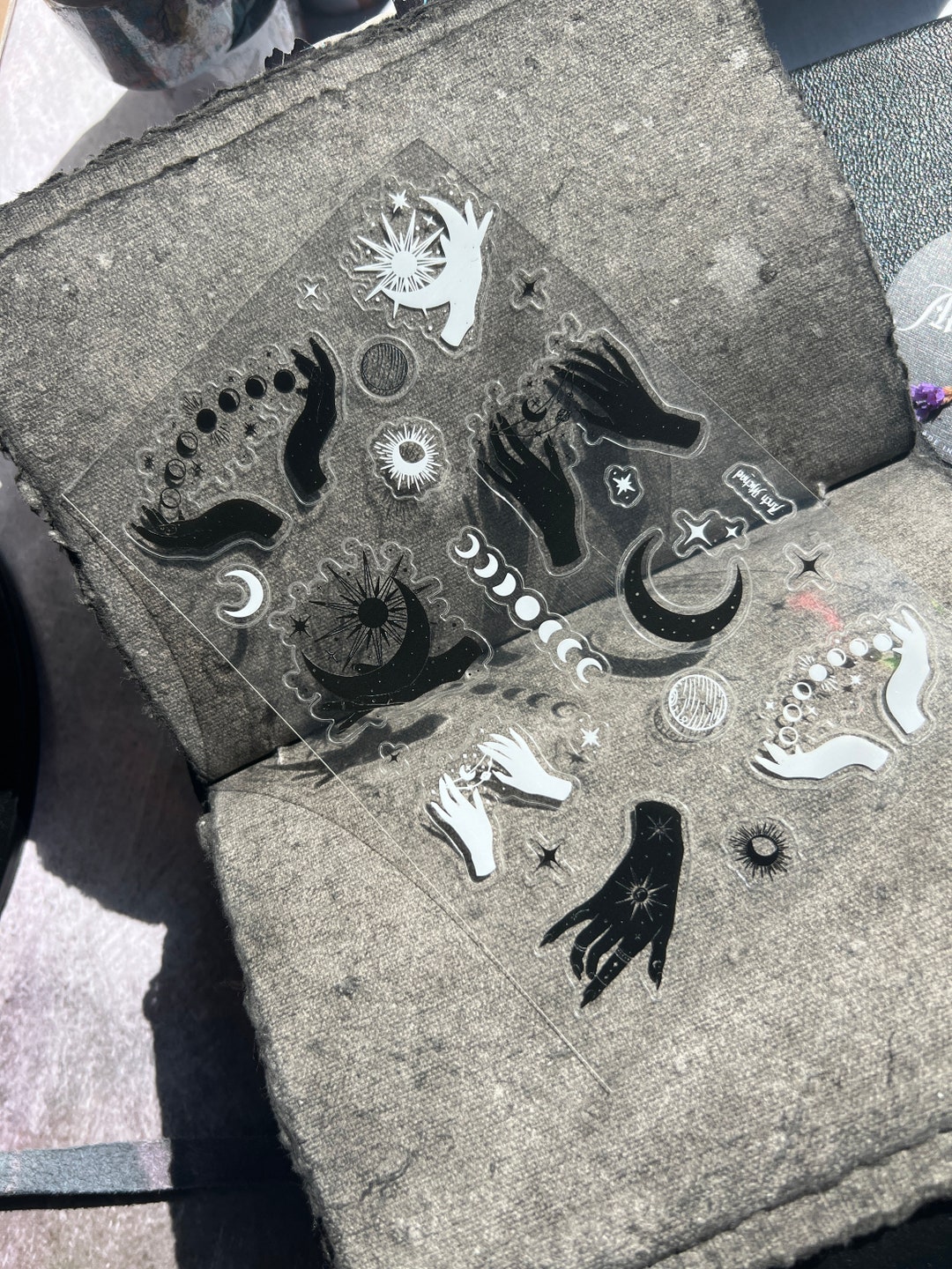 Celestial Bodies Sticker Sheet, Moon Phases Stickers, Galaxy Stickers, Celestial Paper, Junk ...