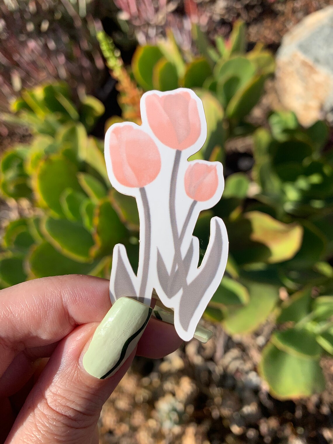 Tulip Sticker Easter Stickers Plant Stickers Pink Flower | Etsy