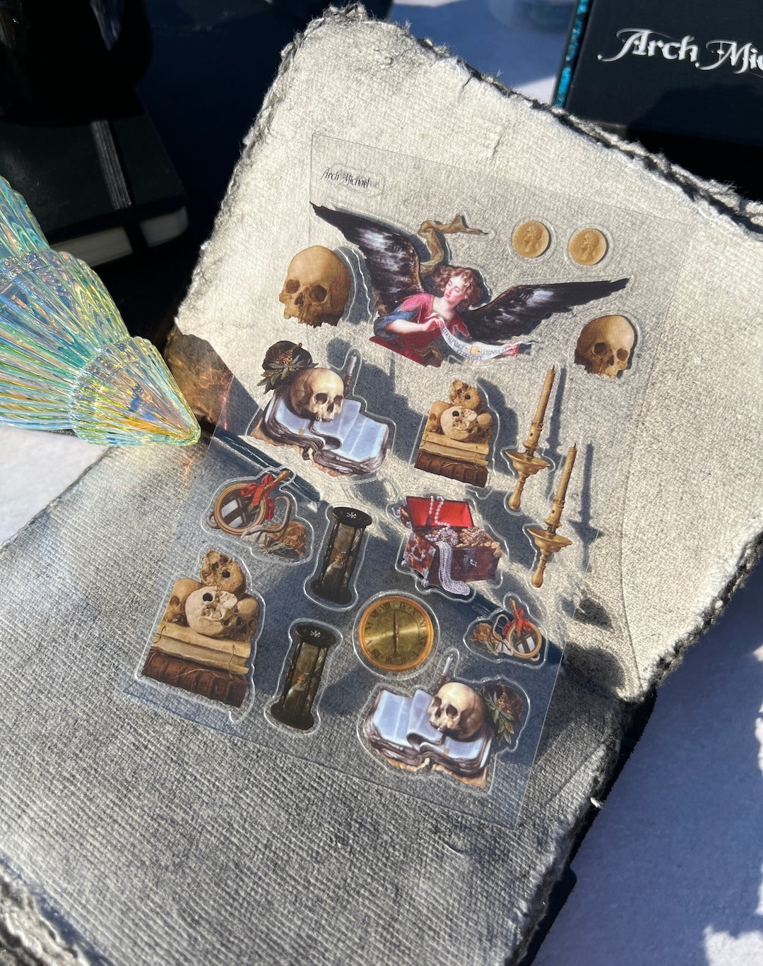 Gothic Vanitas Sticker Sheet, Skull Sticker Sheet, Antique Spanish ...