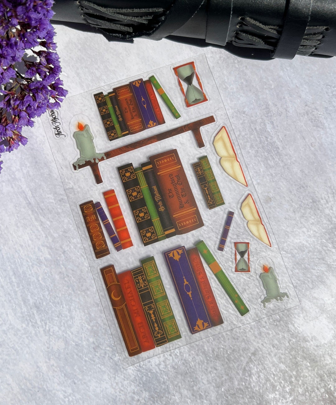 Antique Books Sticker Sheet, Junk Journal Stickers, Dark Academia ...