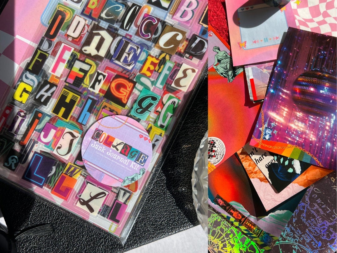 Collage Junk Journal Kit, Beginner Journaling Kit, Y2k Journal Stickers ...