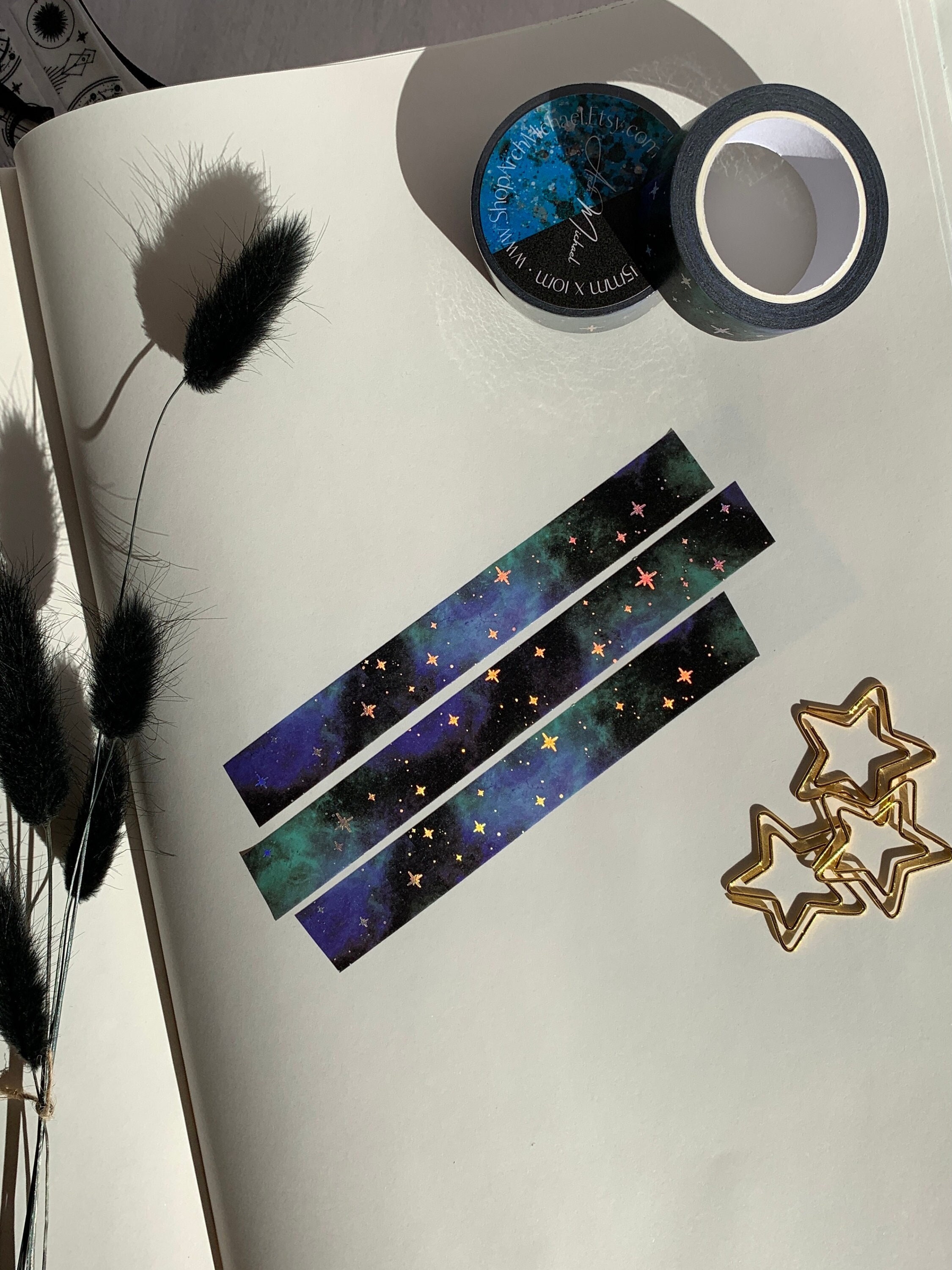 Holographic Star Washi Tape Galaxy and Nebula Washi Tape - Etsy