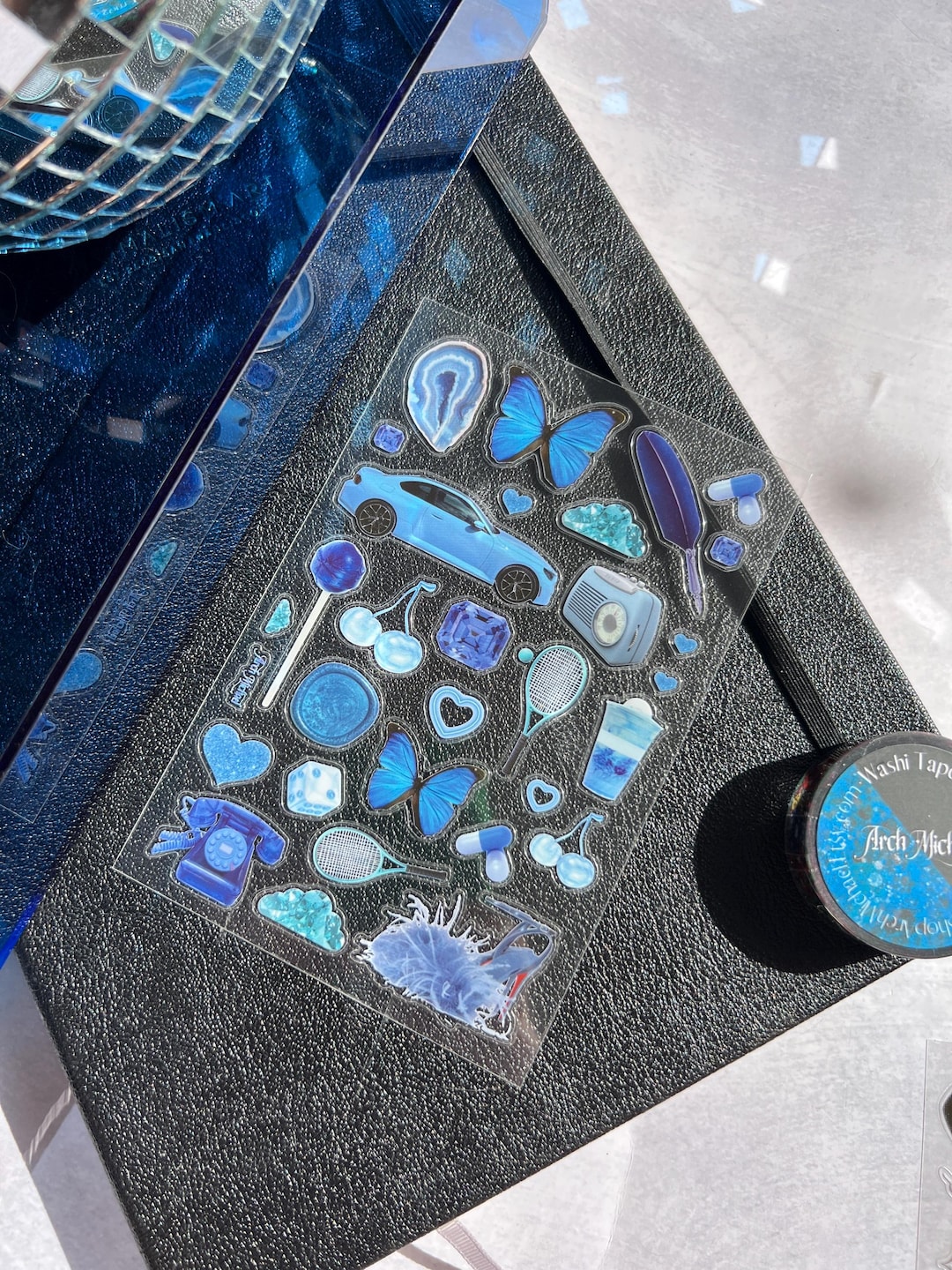 Blue Aesthetic Sticker Sheet, Junk Journal Stickers, Y2k Stickers ...