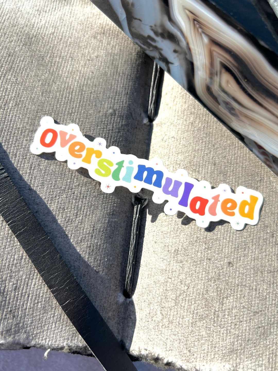 Overstimulated Sticker, Mental Health Stickers, Anxiety Sticker ...