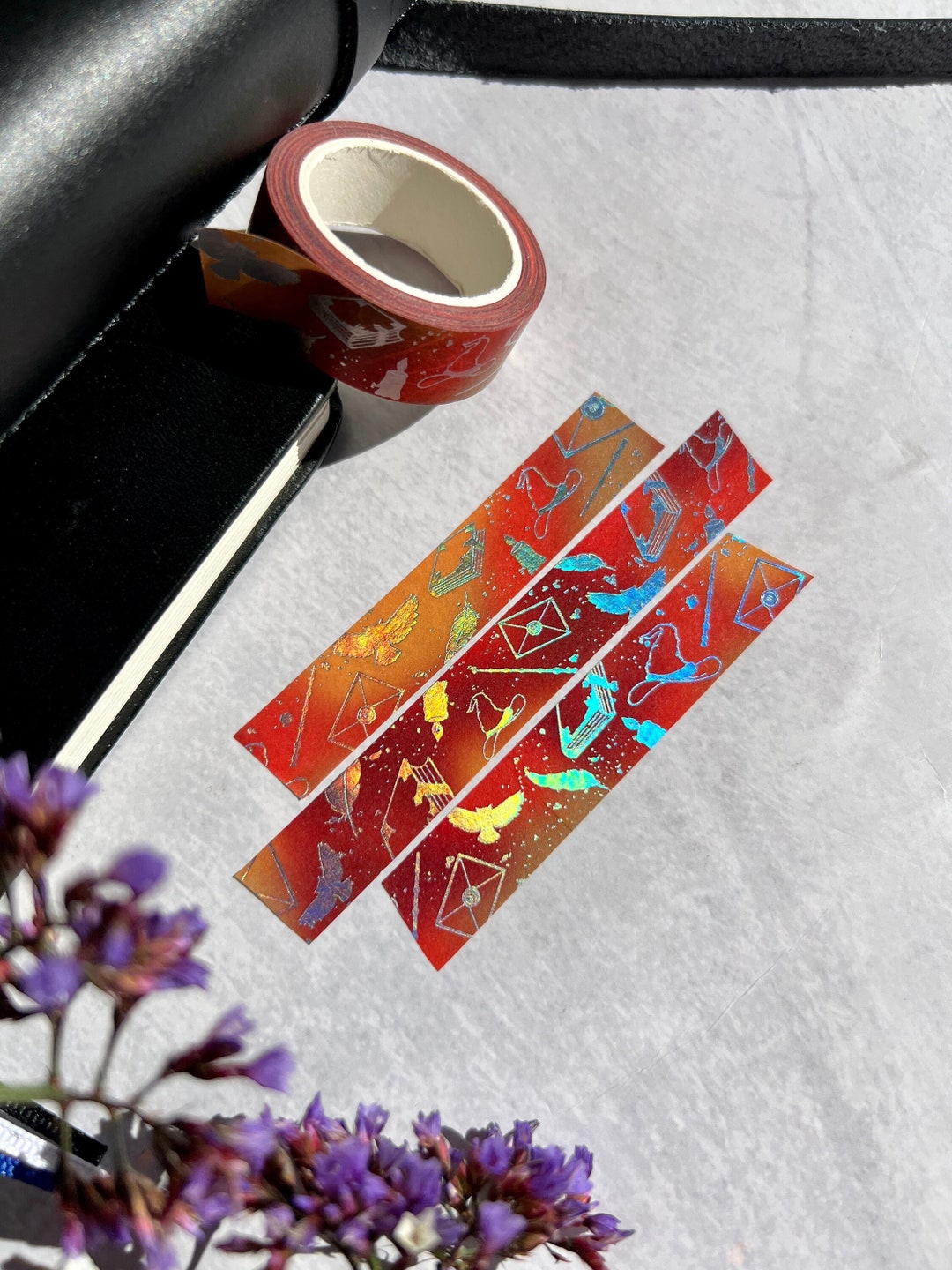 Wizard and Witch Holographic Washi Tape, Owl Washi Tape, Wizard Hat ...