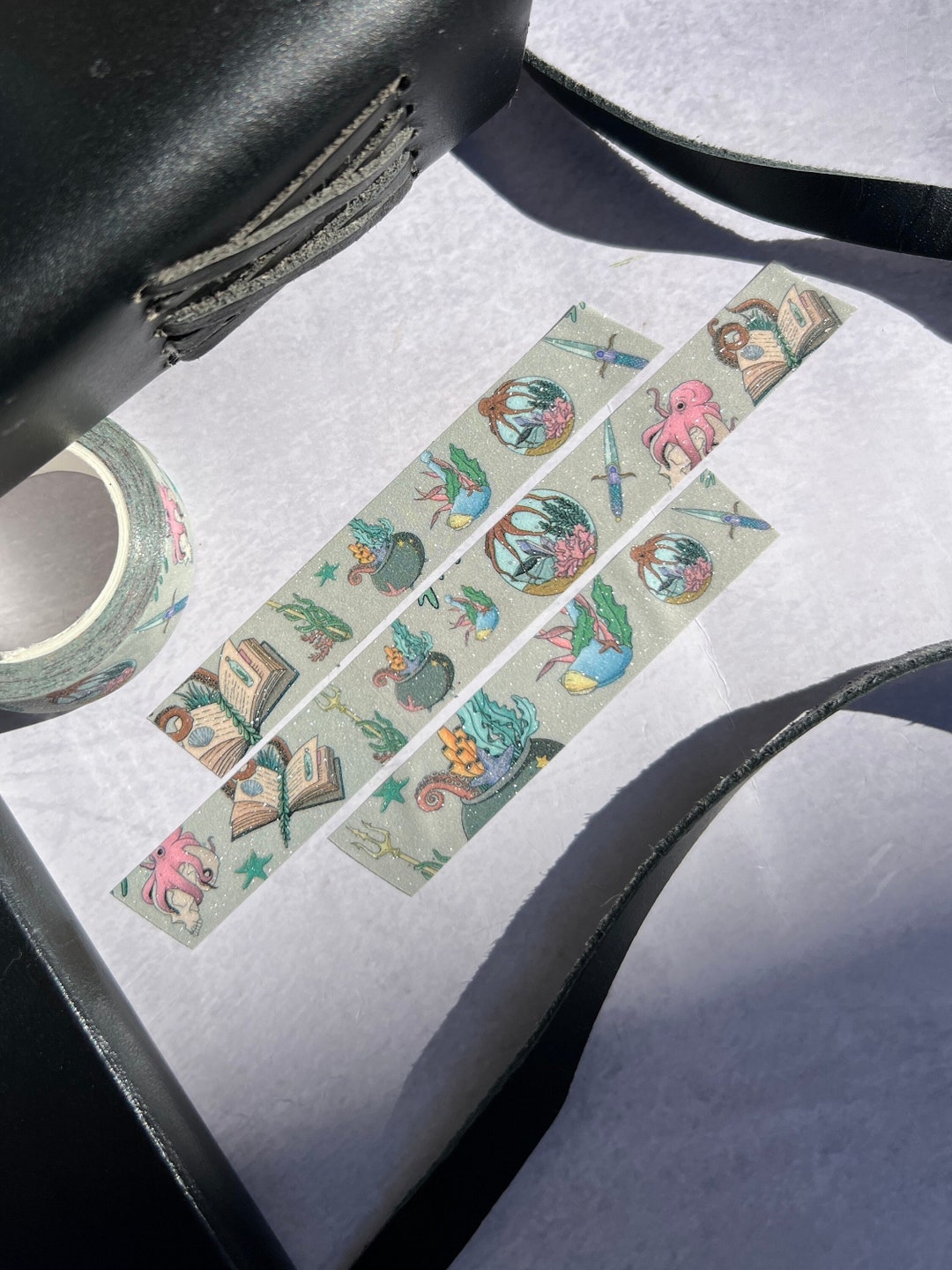 Sea Witch Glitter Washi Tape, Octopus Washi, Dagger Washi Tape ...