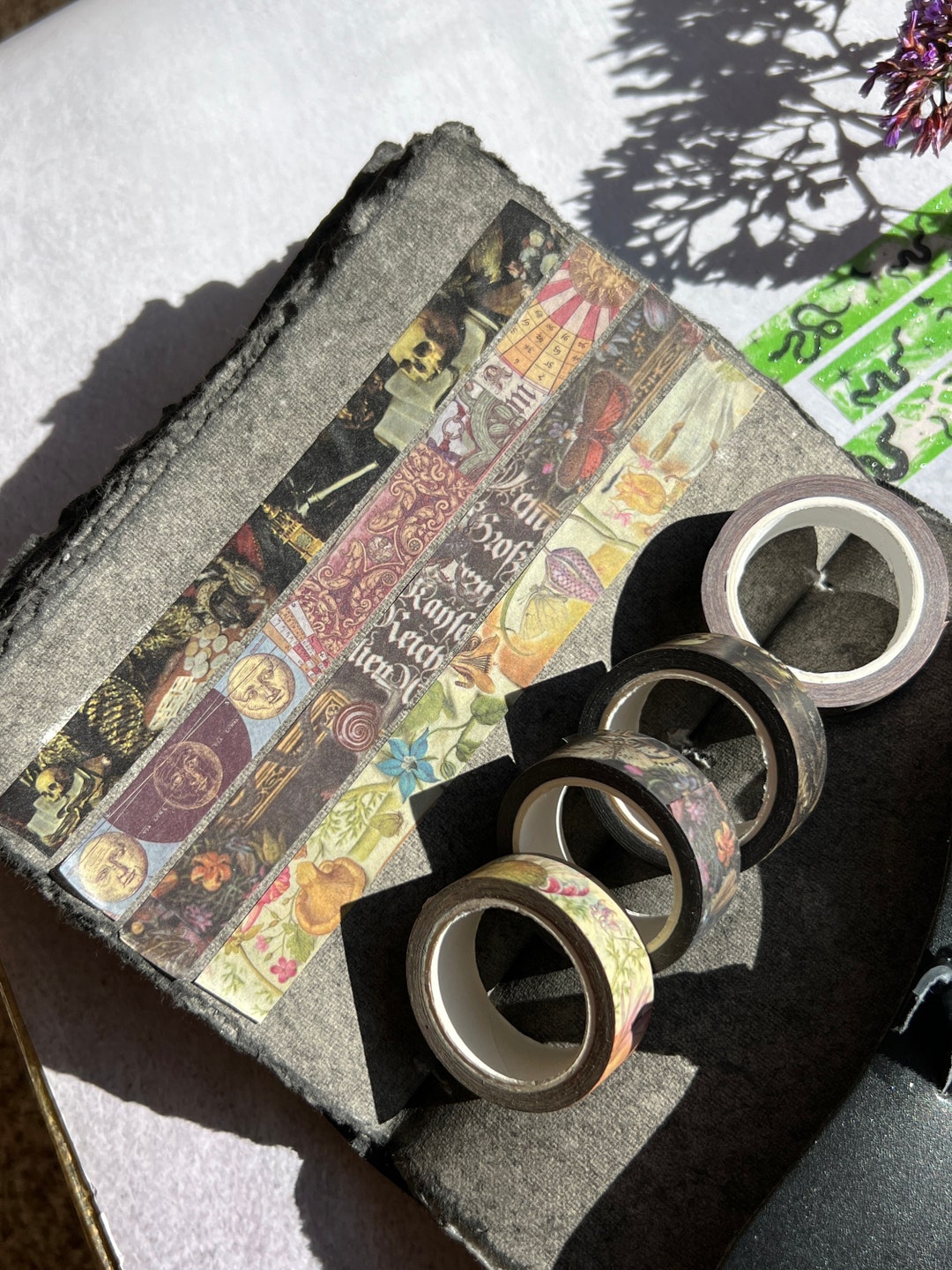 Antique Washi Tape Bundle, Antique Astronomy Washi Tape, Gothic Washi ...