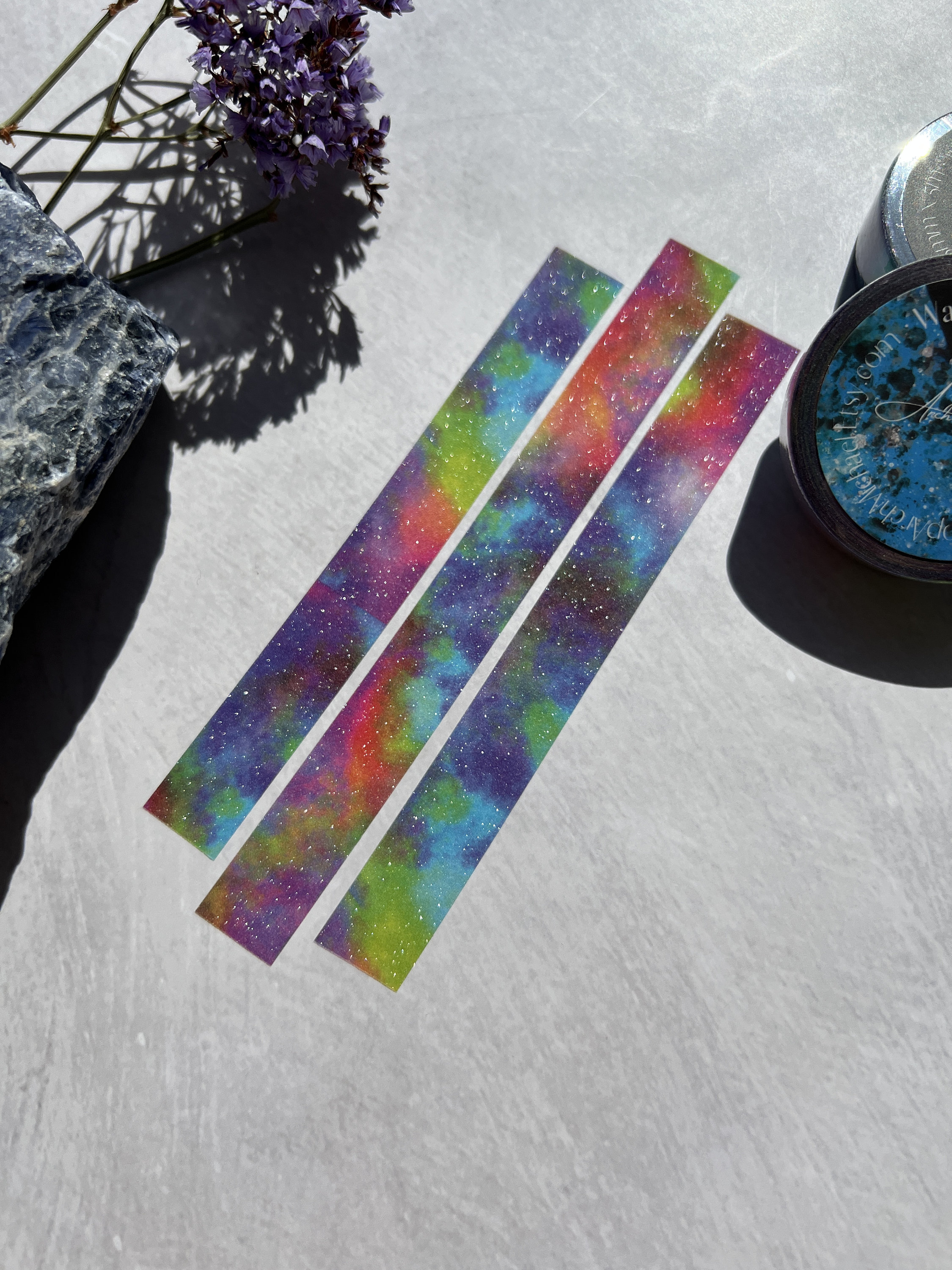 Neon Nebula Glitter Washi Tape, Space Washi Tape, Rainbow Galaxy Washi ...